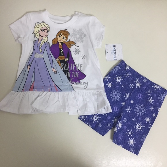 Disney | Matching Sets | Disney Frozen Elsa Anna Cute Shorts Set | Poshmark